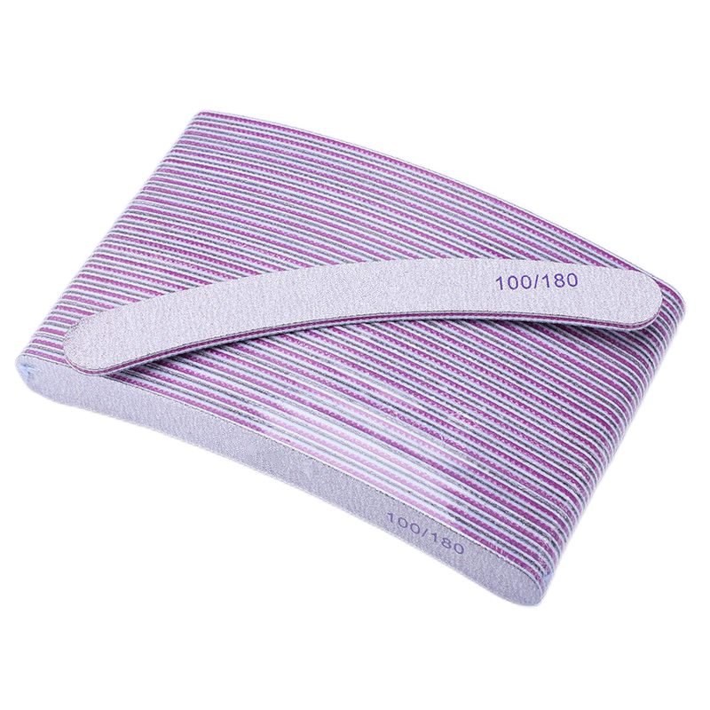 High-quality Bended Shape Double Sided Grit Emery Nail Polishing File ...