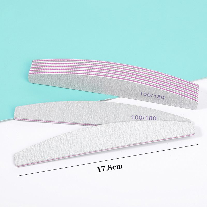 High-quality Half Moon Shape Double Sided Grit Emery Nail Polishing ...
