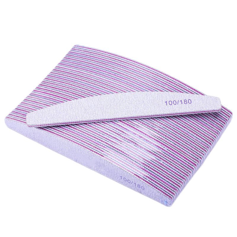 High-quality Half Moon Shape Double Sided Grit Emery Nail Polishing ...
