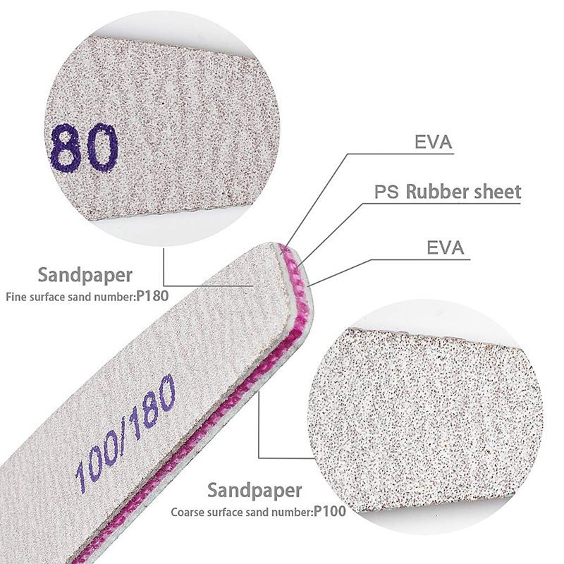 High-quality Rhombus Shape Double Sided Grit Emery Nail Polishing File ...