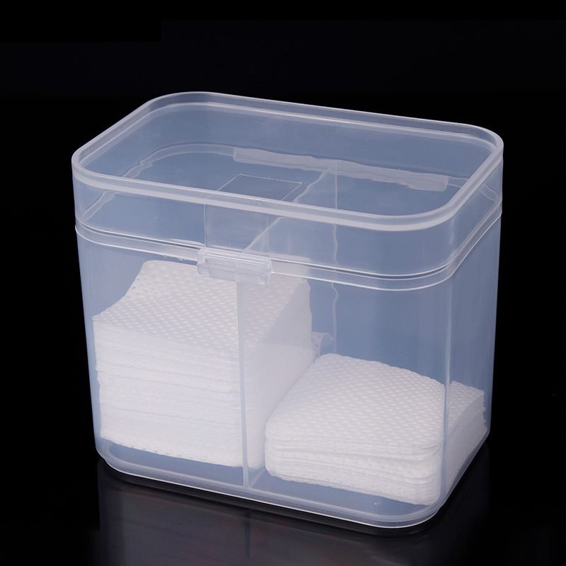 2 Slots Nail Polish Remover Wipes Cotton Pad Container Storage Box ...