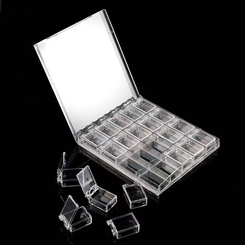 20 Grids Nail Decorations Storage Box Rhinestone Container Organizer ...