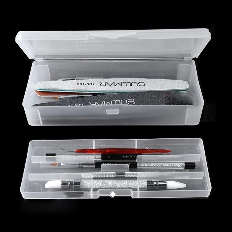 Big Size Double Layer Plastic Nail Art Accessories Storage Box ...