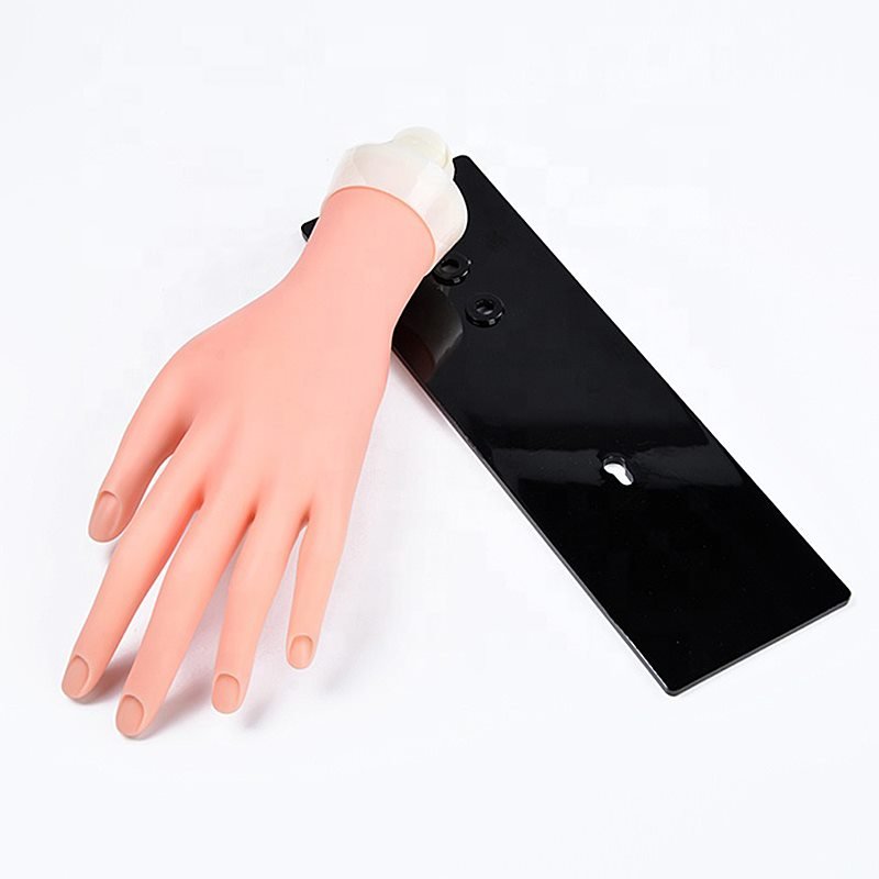 Movable Practice Trainer Hand Plastic Soft Hand for Nails With Board ...