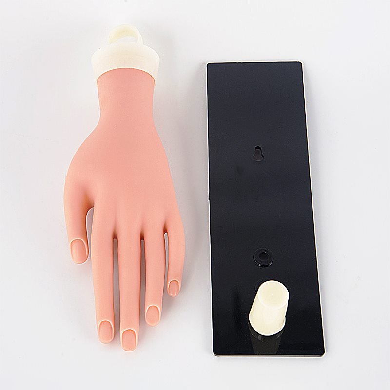 Movable Practice Trainer Hand Plastic Soft Hand for Nails With Board ...