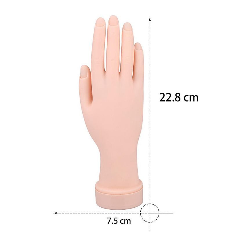 Nail Art Soft PVC Flectional Practice Hand Model – Dreamynailsupply.com