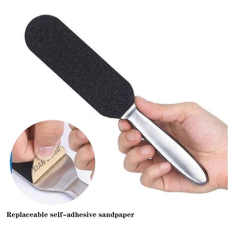 Stainless Steel Pedicure Foot File Callus & Dead Skin Remover With 10 ...