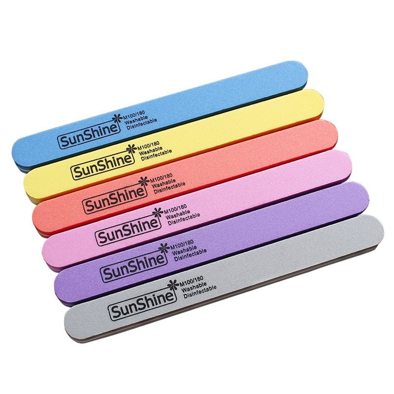 Washabale Slim Shape Double Sided Sponge Nail File Buffer ...