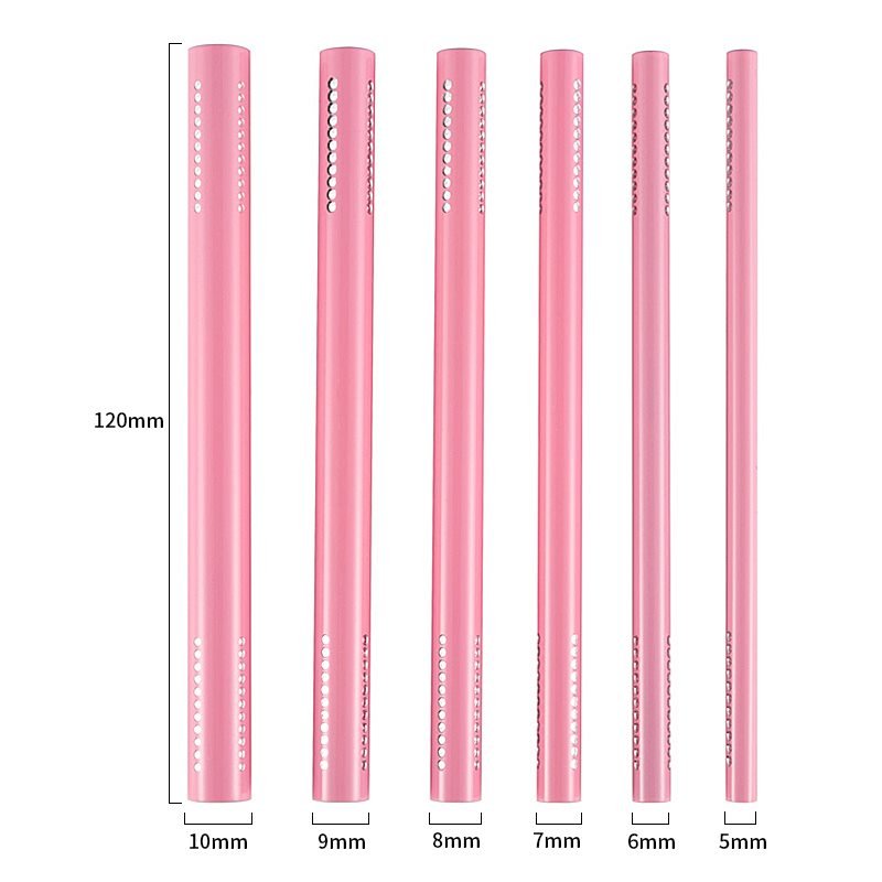6Pcs Diamond-Encrusted Acrylic Nail Tips Shaping C Curve Metal Rod ...