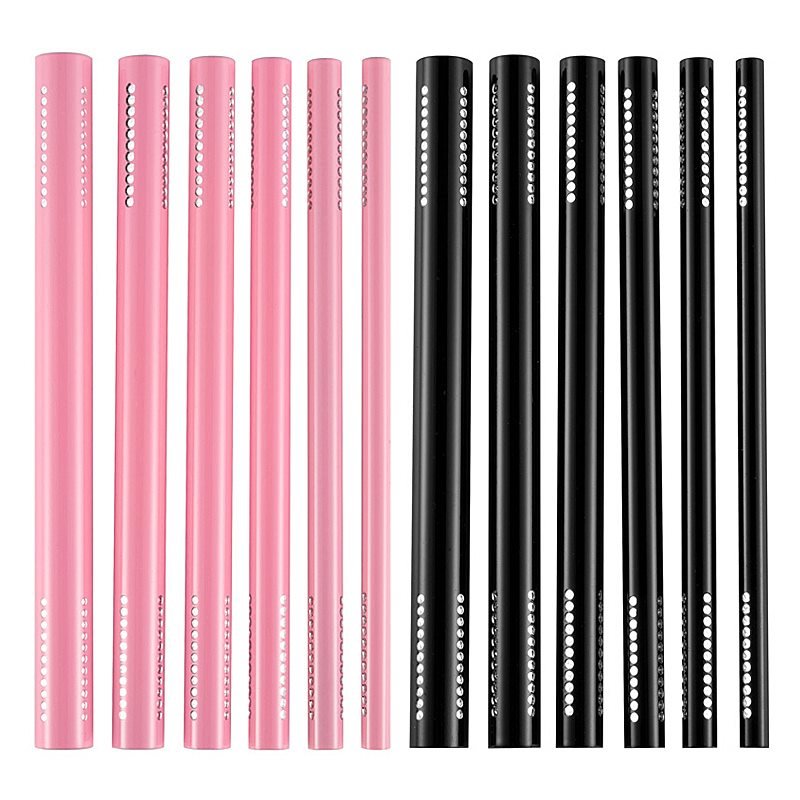 6Pcs Diamond-Encrusted Acrylic Nail Tips Shaping C Curve Metal Rod ...
