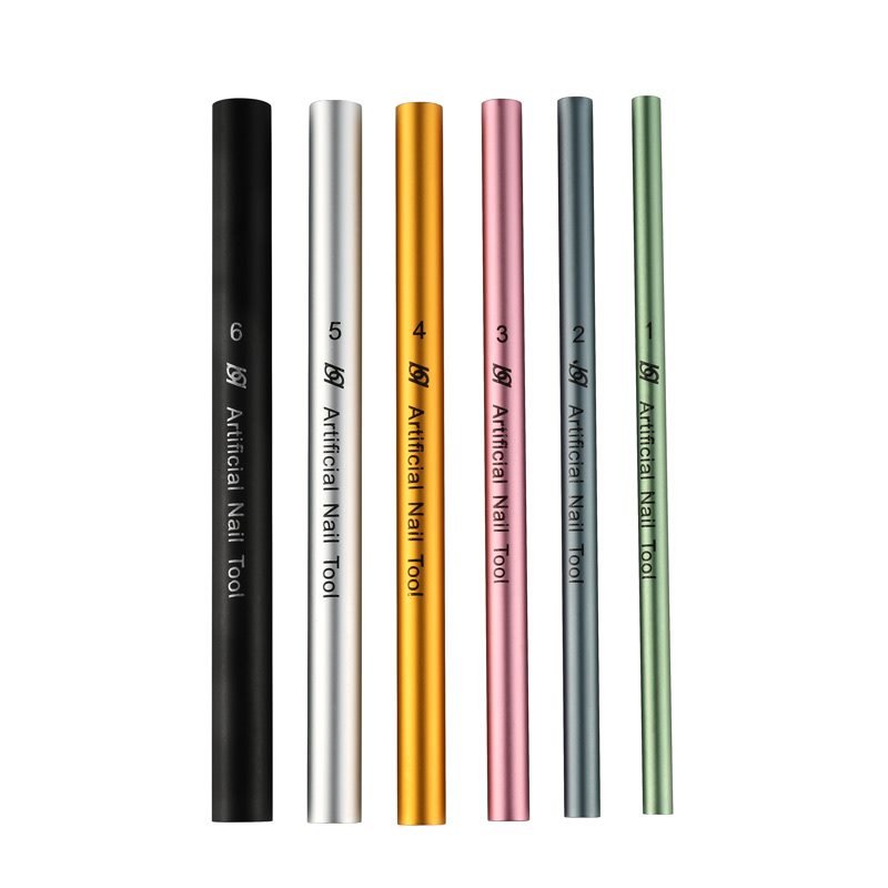 6Pcs French Acrylic Nail Art Tips Shaping C Curve Metal Rod Sticks ...