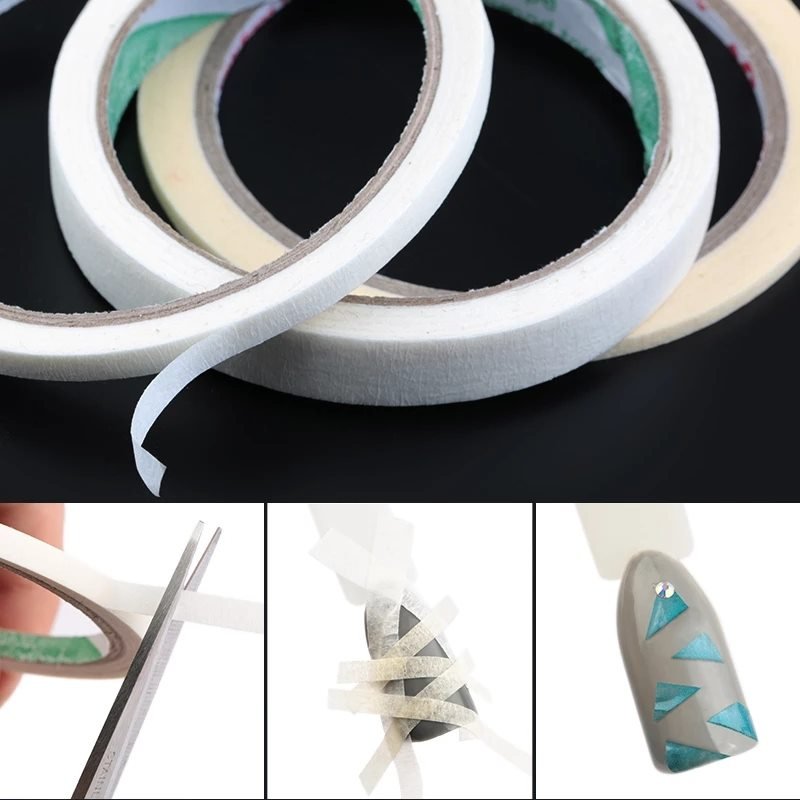 French Manicure Nail Art Tips Creative Nail Stickers Masking Tape Nail ...