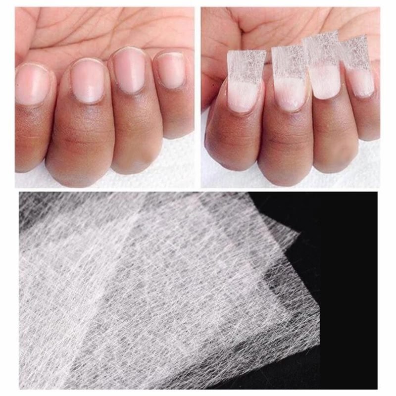 Nail Extension Silk Fiberglass Nail Wrap Non Woven Fiber Gel Nail Care ...