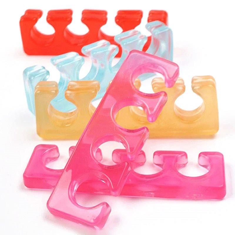 2PCS/Pair Soft Reusable Silicone Form Toe And Finger Separator ...