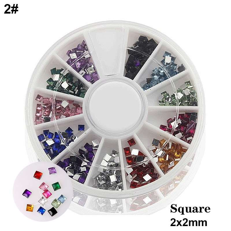 Mixed Color Varied Nail Art Acrylic Rhinestone Gem Nail Art Decoration ...