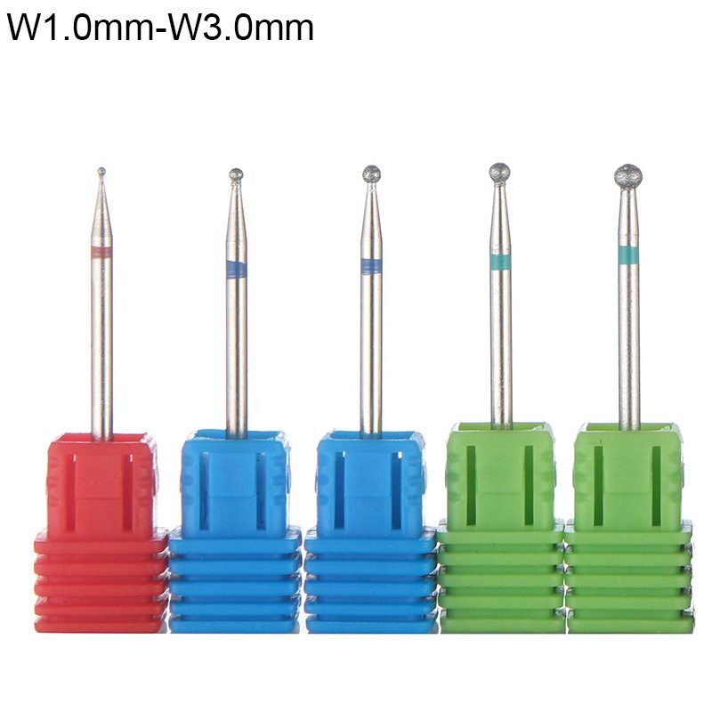 3/32″ Shank Size Diamond Nail Cuticle Clean Drill Bits W1.0mm-W3.0mm ...