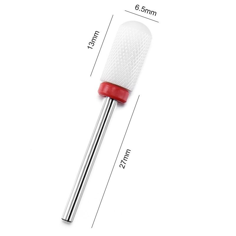 3/32″ Professional Smooth Top Barrel White Ceramic Nail Drill Bit ...