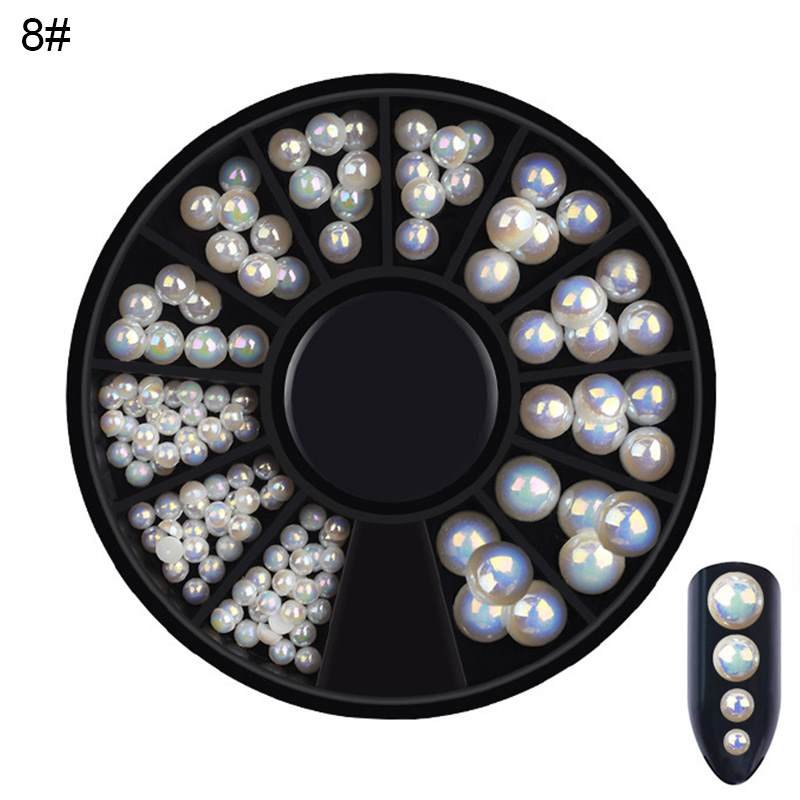 Mixed Styles of Half Round Pearl Decoration for Nail Art Design ...