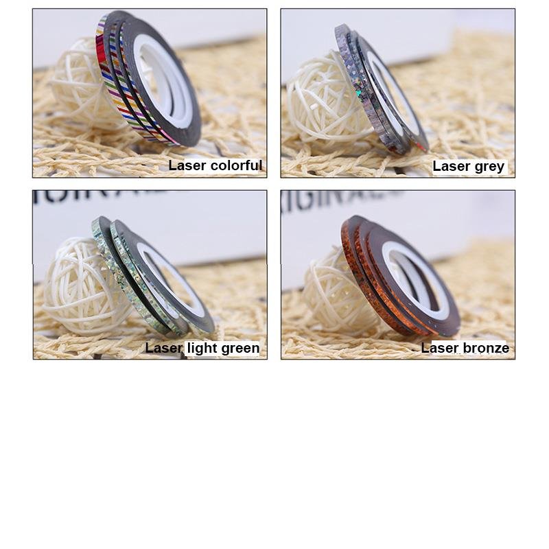 1mm Nail Art Laser Color Striping Tape Decoration Sticker Rolls ...