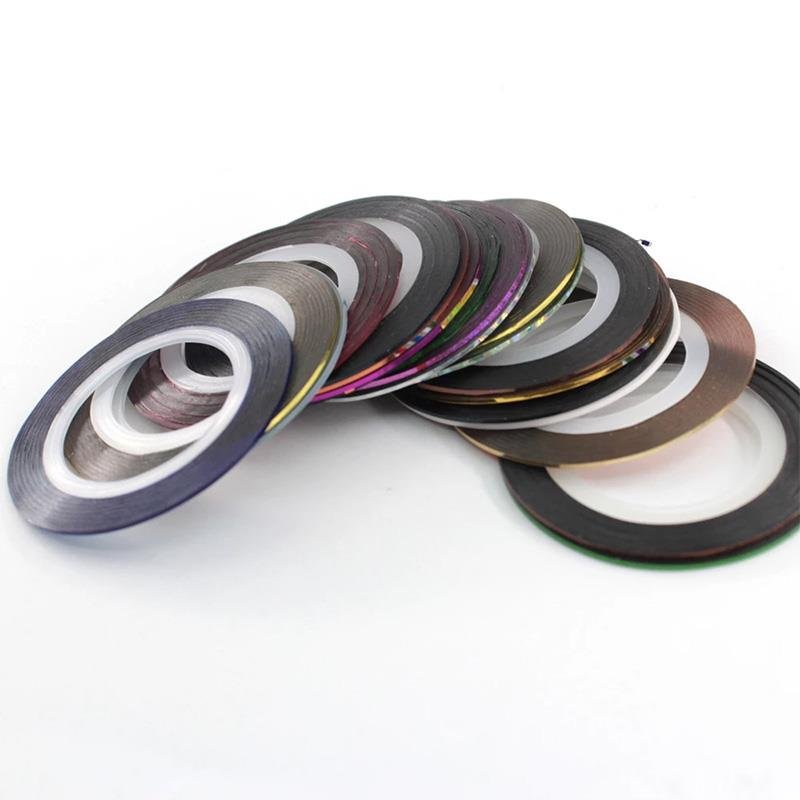 1mm Nail Art Solid Color Striping Tape Decoration Sticker Rolls ...