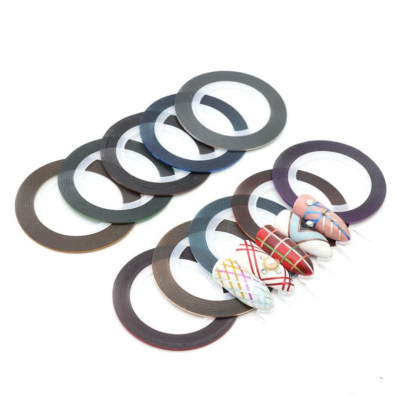 1mm Nail Art Solid Color Striping Tape Decoration Sticker Rolls ...