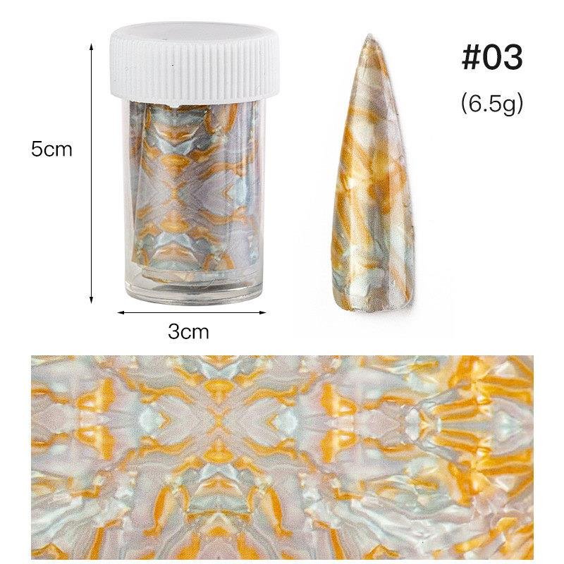 Shell Pattern 4x100cm Nail Art Transfer Foil Roll XKZ-24 ...