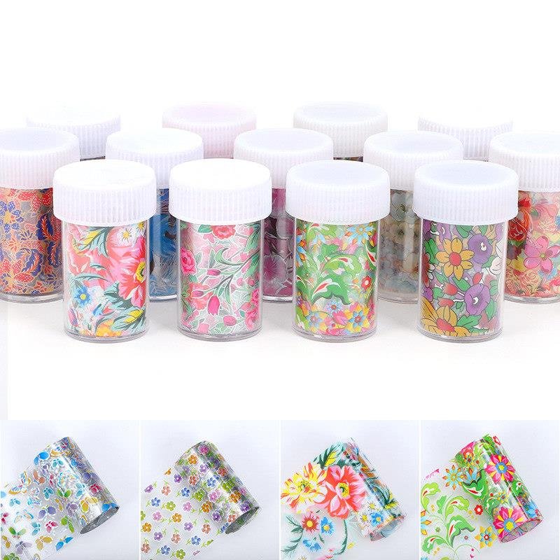 Butterfly And Flower Style Pattern 4x100cm Nail Art Transfer Foil Roll ...