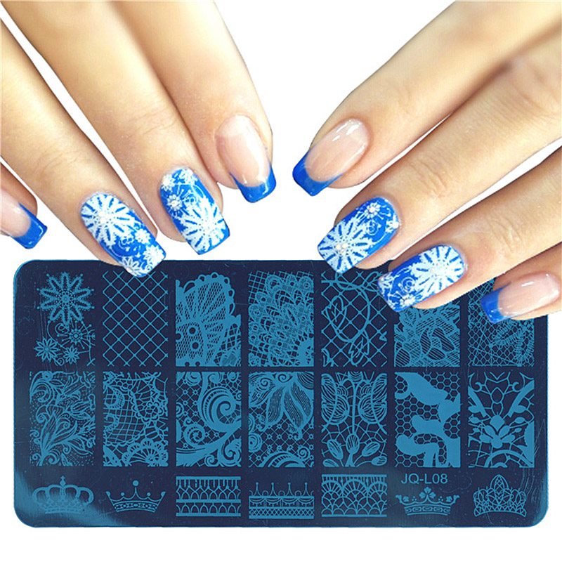 6x12cm Nail Stamping Plates Stainless Steel Nail Stencils Image Plate ...