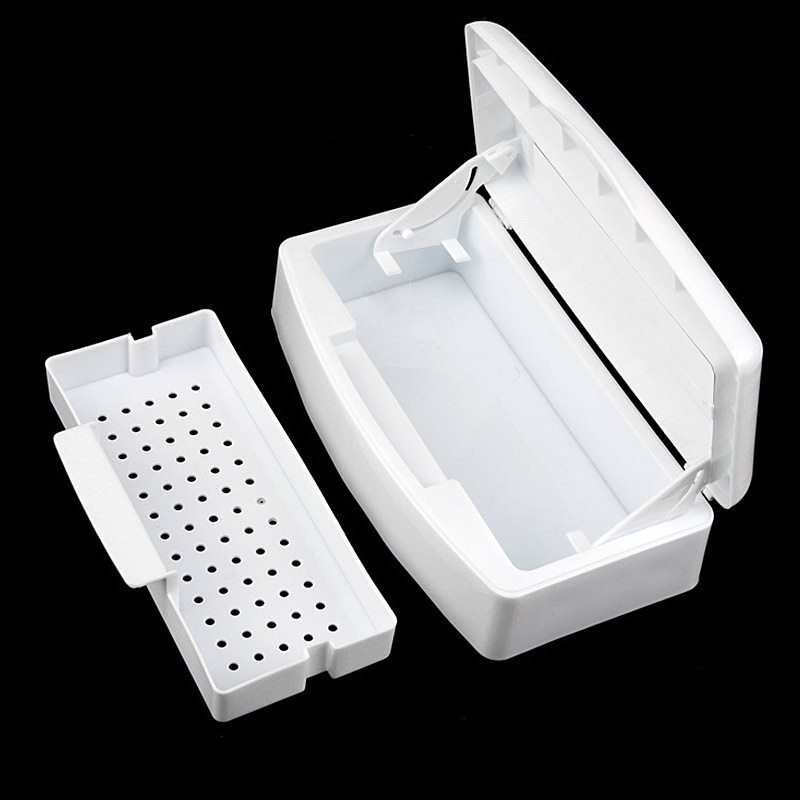 Double Layer Nail Tool Sterilizer Tray Sterilizing Clean Box ...
