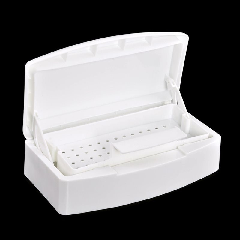 Double Layer Nail Tool Sterilizer Tray Sterilizing Clean Box ...