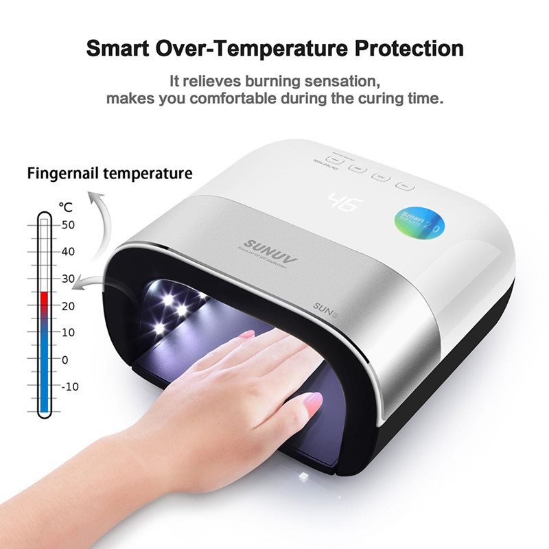 Original SUNUV 48W Nail Dryer UV/LED Lamp with Smart Timer Nail Drying ...
