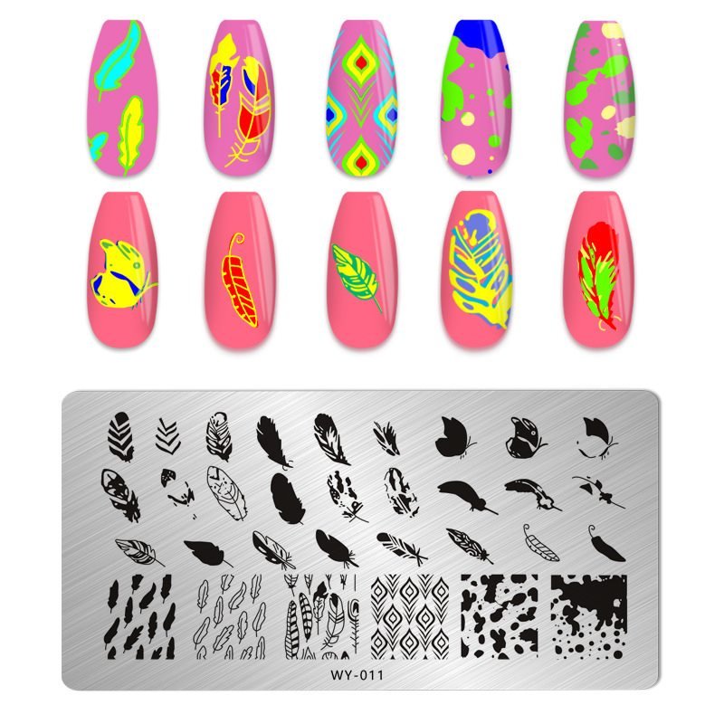 100 Designs 6x12cm Nail Stamping Plates Stainless Steel Nail Stencils ...