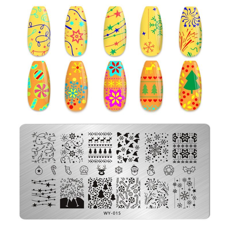100 Designs 6x12cm Nail Stamping Plates Stainless Steel Nail Stencils ...