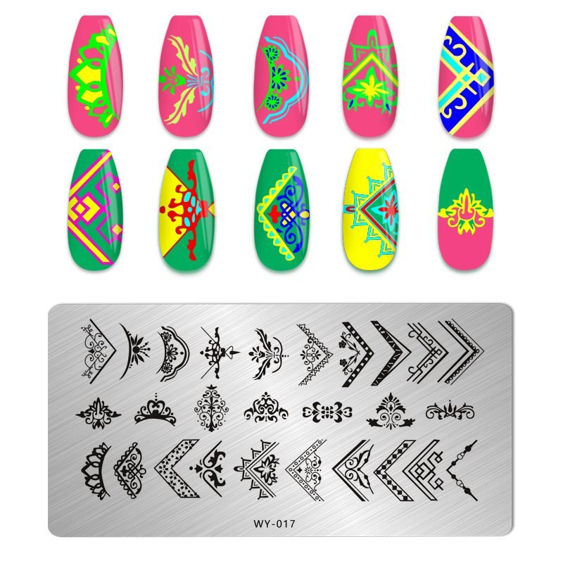 100 Designs 6x12cm Nail Stamping Plates Stainless Steel Nail Stencils ...