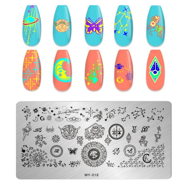 100 Designs 6x12cm Nail Stamping Plates Stainless Steel Nail Stencils ...
