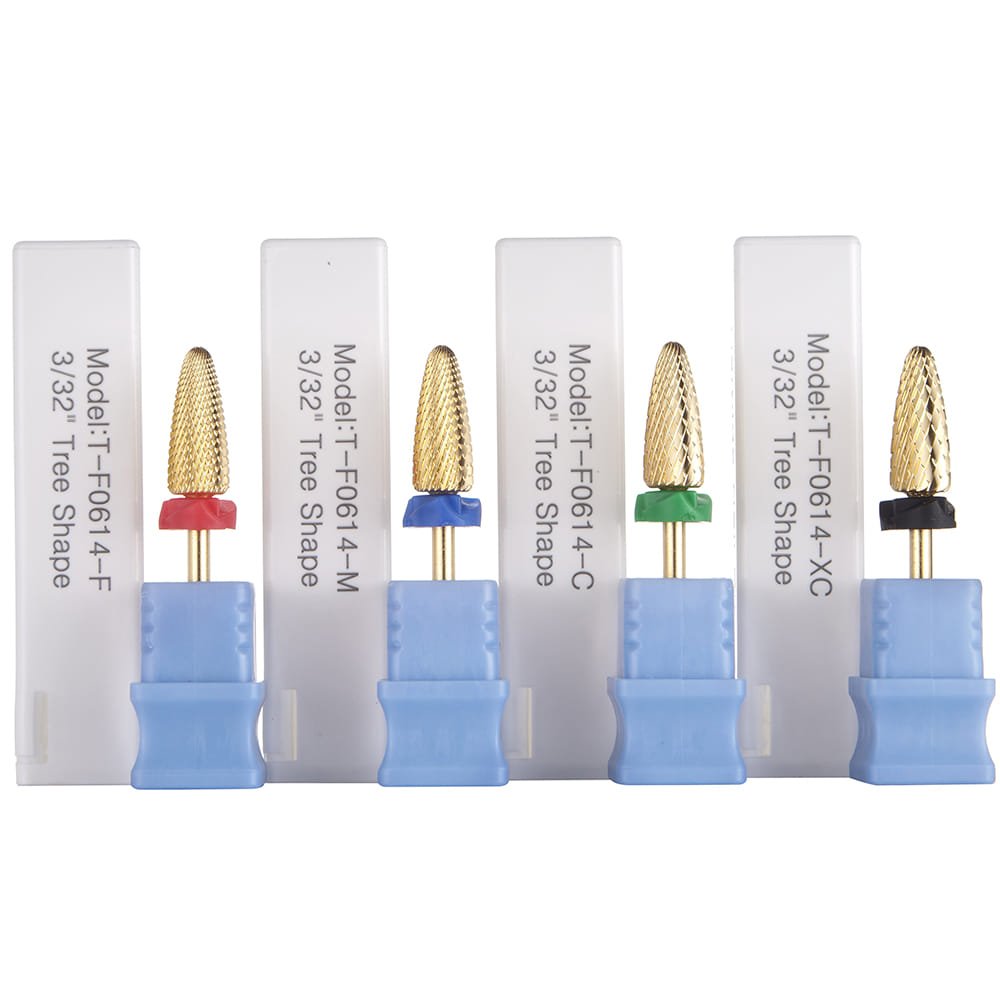 3/32” Tree Shape Gold Coating Carbide Tungsten Nail Drill Bit – Model T ...