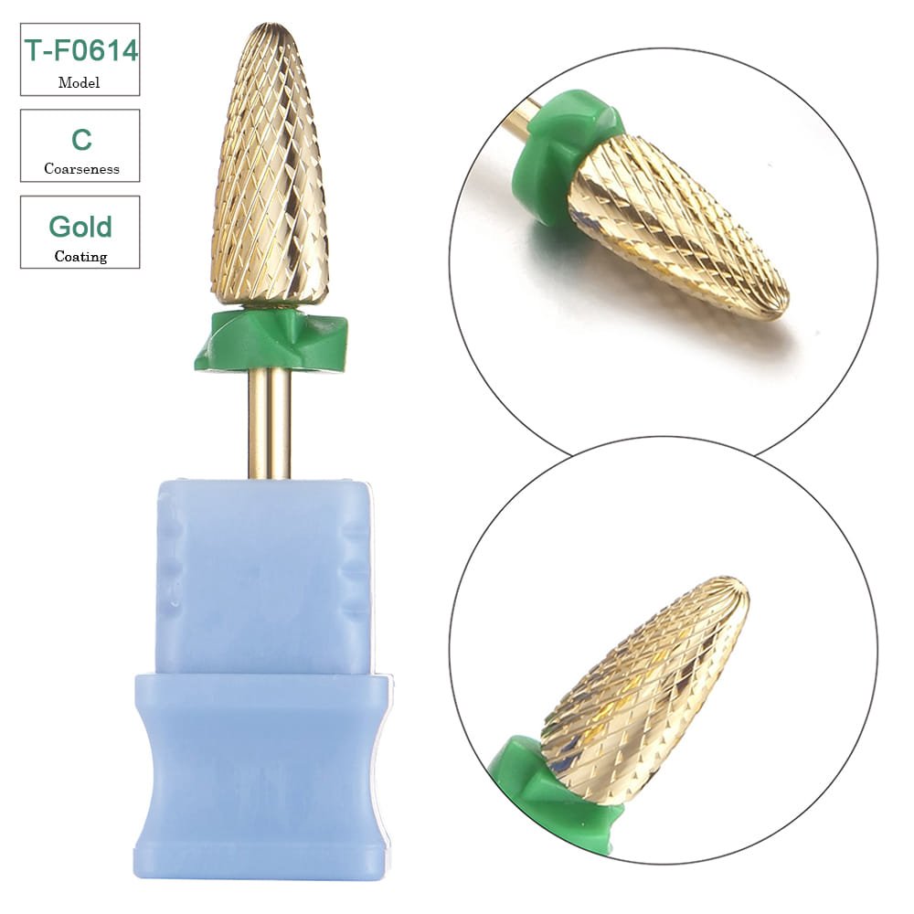 3/32” Tree Shape Gold Coating Carbide Tungsten Nail Drill Bit – Model T ...