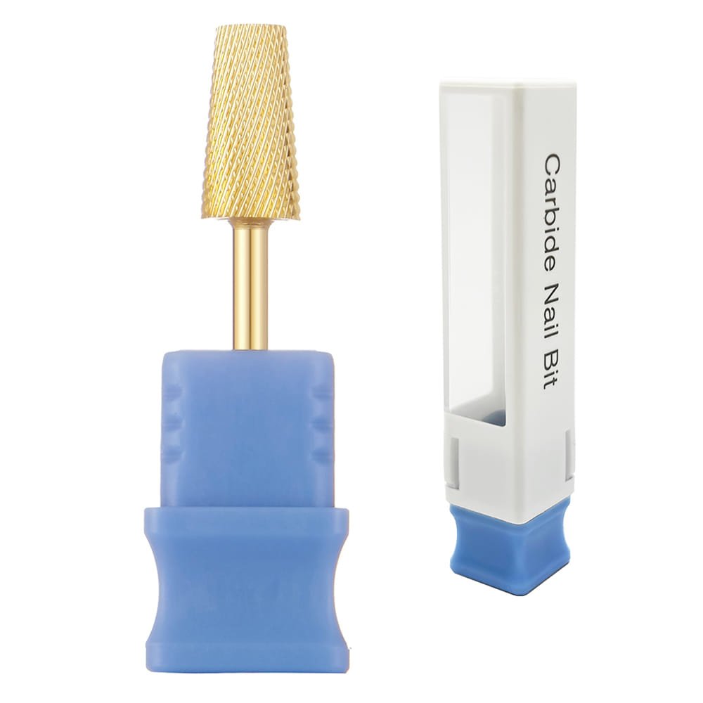 Large Tapered Barrel Cross Cut Gold Coating Tungsten Carbide Nail Drill ...